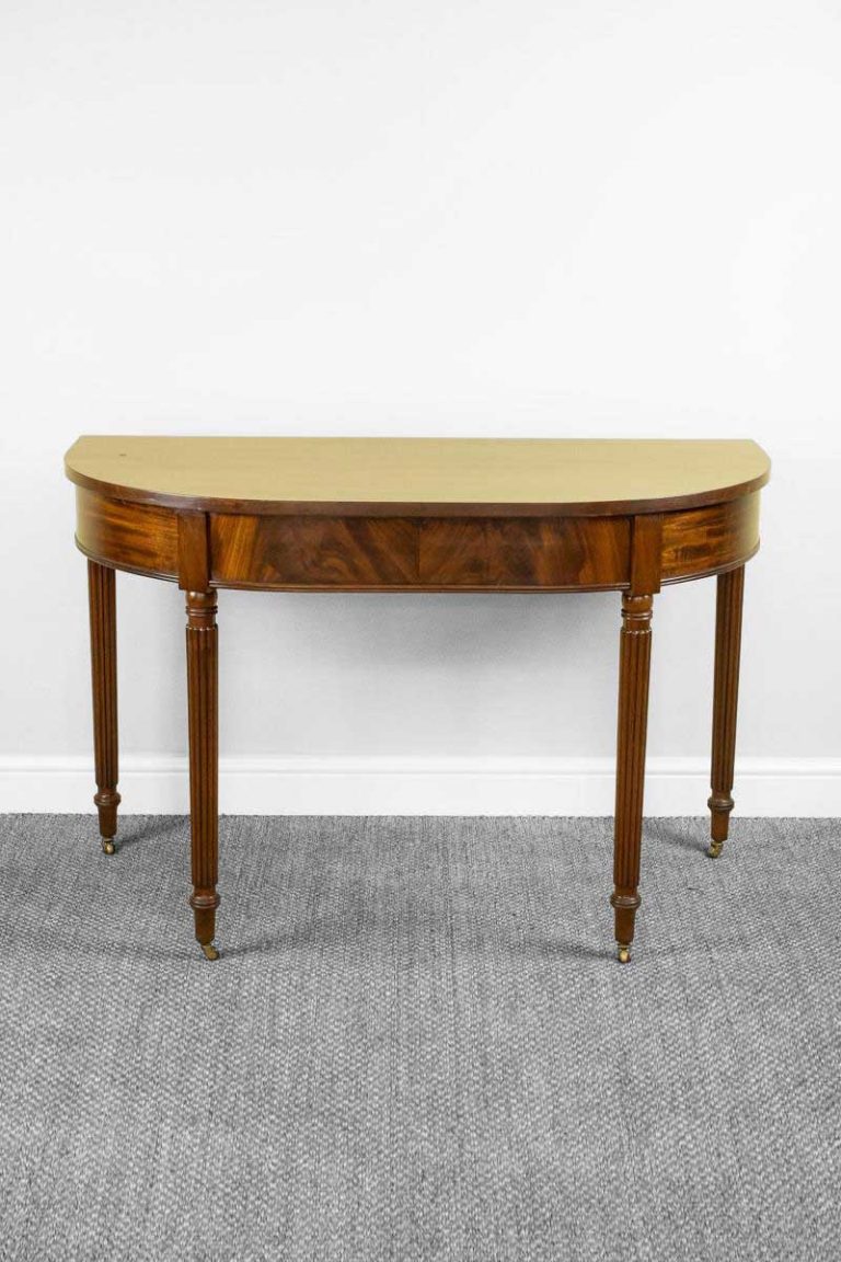 Regency Mahogany D Shaped Console Table with Fluted Legs – Number Eight ...