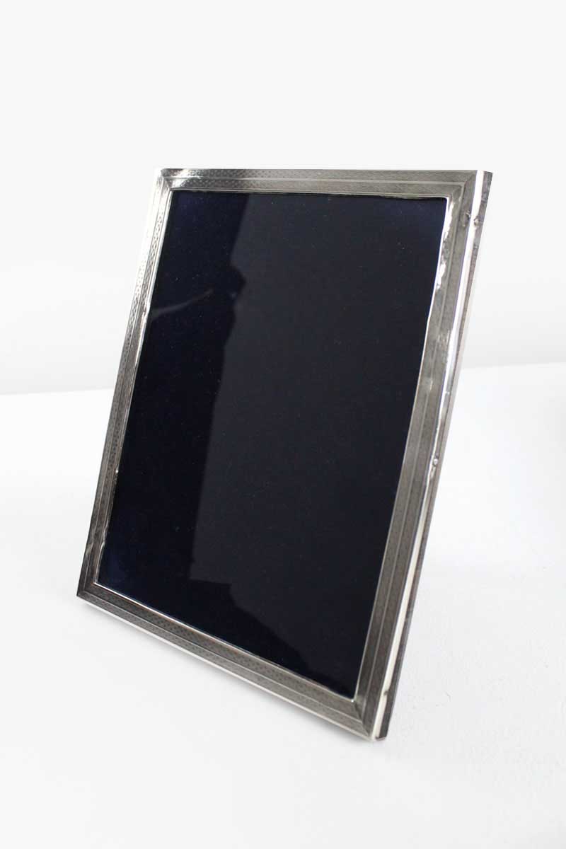 Silver Rectangular Engine Turned Pattern Photo Frame – Number Eight ...