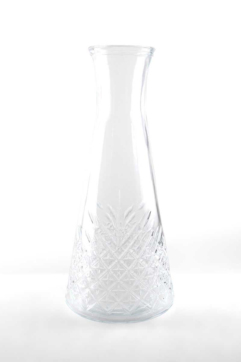 Cut Glass Cross Pattern Moulded Conical Shaped Carafe – Number Eight ...